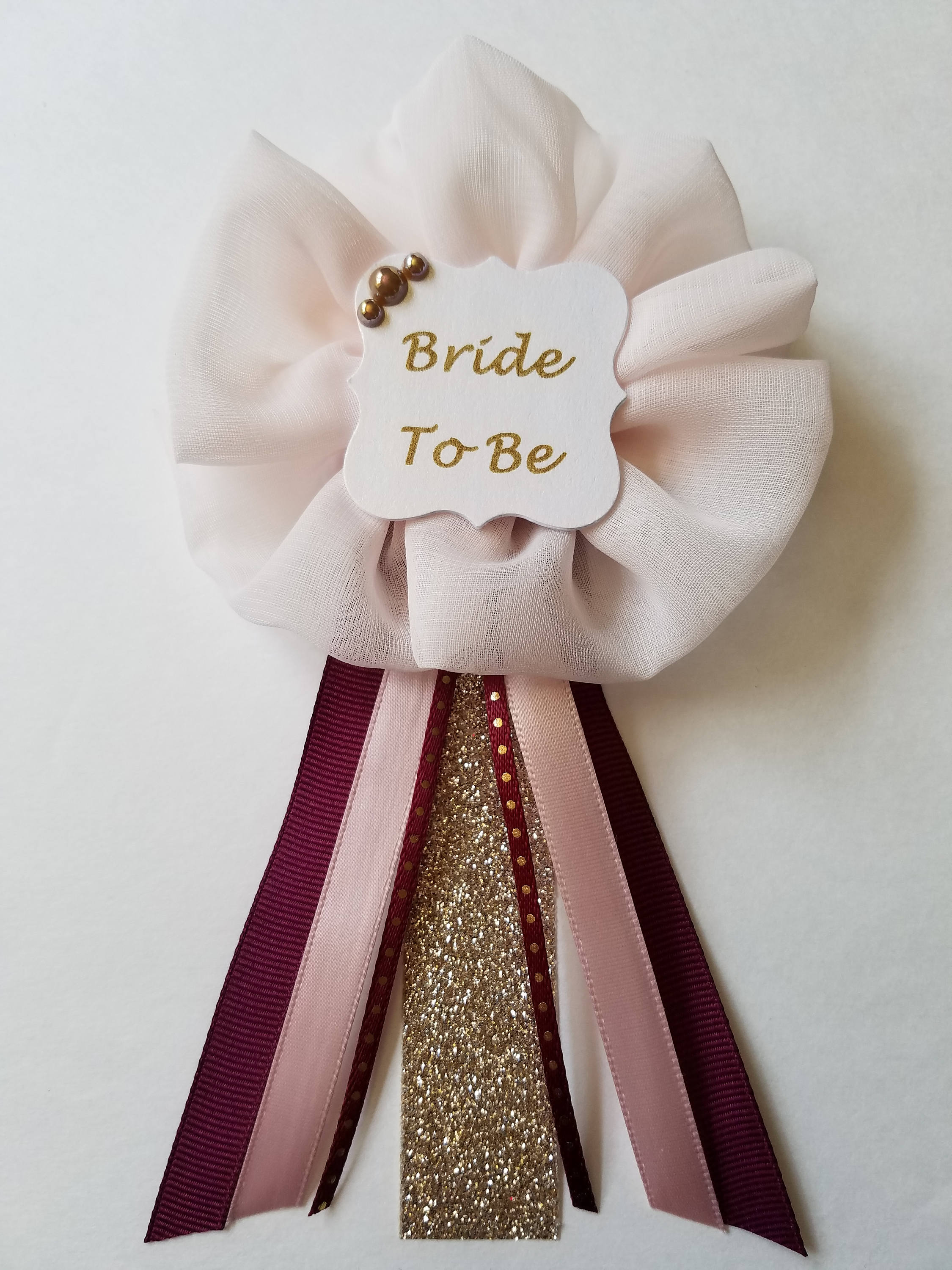 Burgundy Blush and Glitter Gold Polka Dots Bride to Be Pin - Etsy