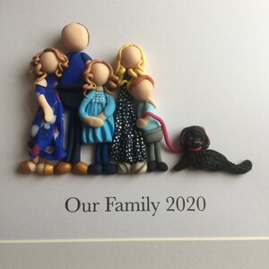 Handmade Clay Family Framed Portraits Unique and Personalised Sculpted ...