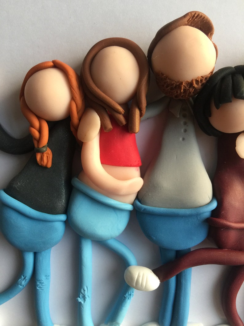 Handmade clay family framed portraits unique and personalised | Etsy