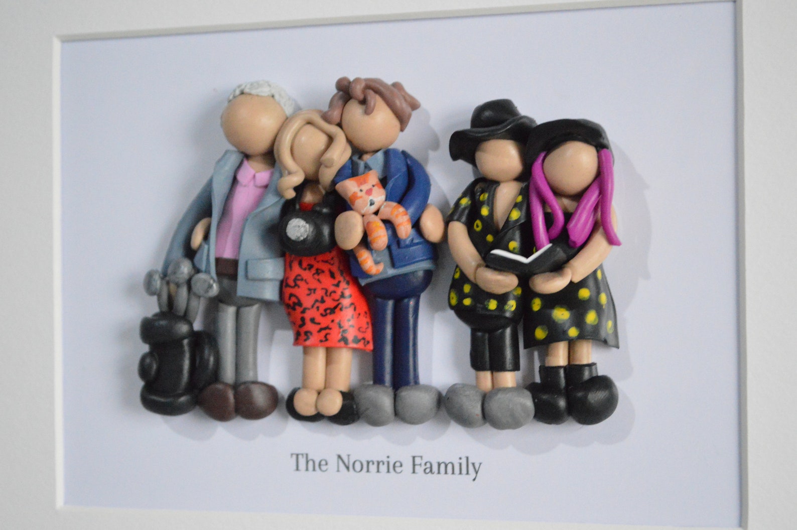 Handmade Clay Family Framed Portraits Unique and Personalised - Etsy