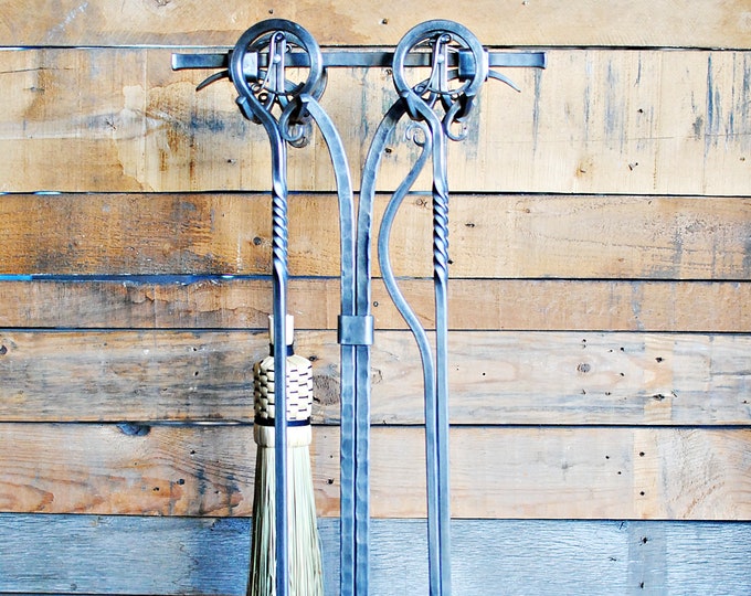 Personalized Four-piece Fire Tool Set With Stand, INDOOR Fire Tools ...