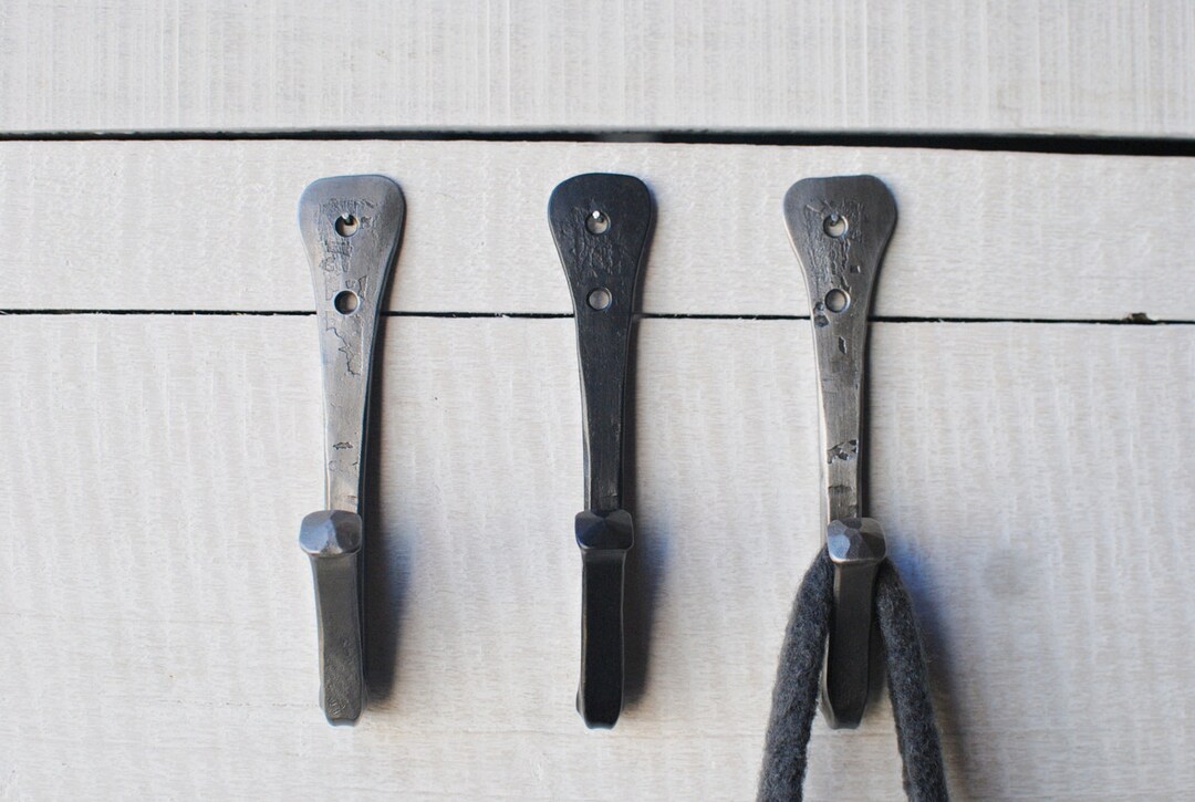 Hand-forged Iron Wall Hook - Etsy