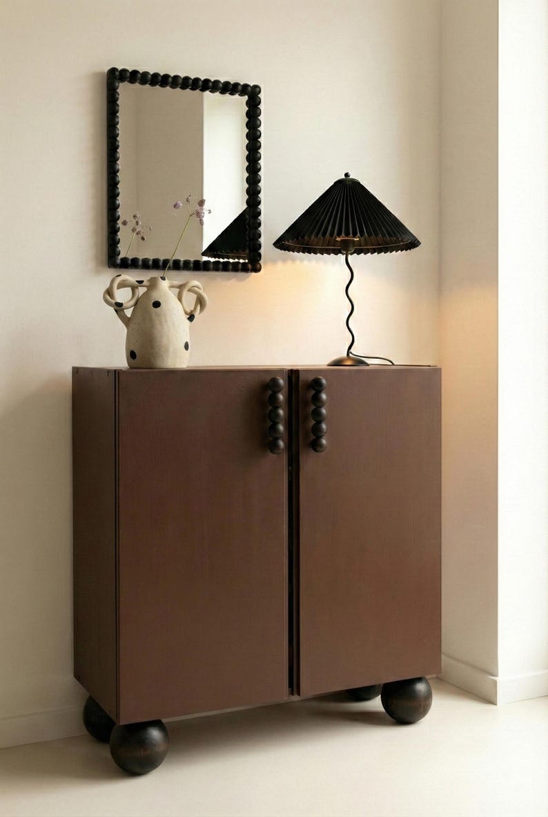 Large Beaded Wood Handles – Oversized Oak & Ash Cabinet Pulls ...
