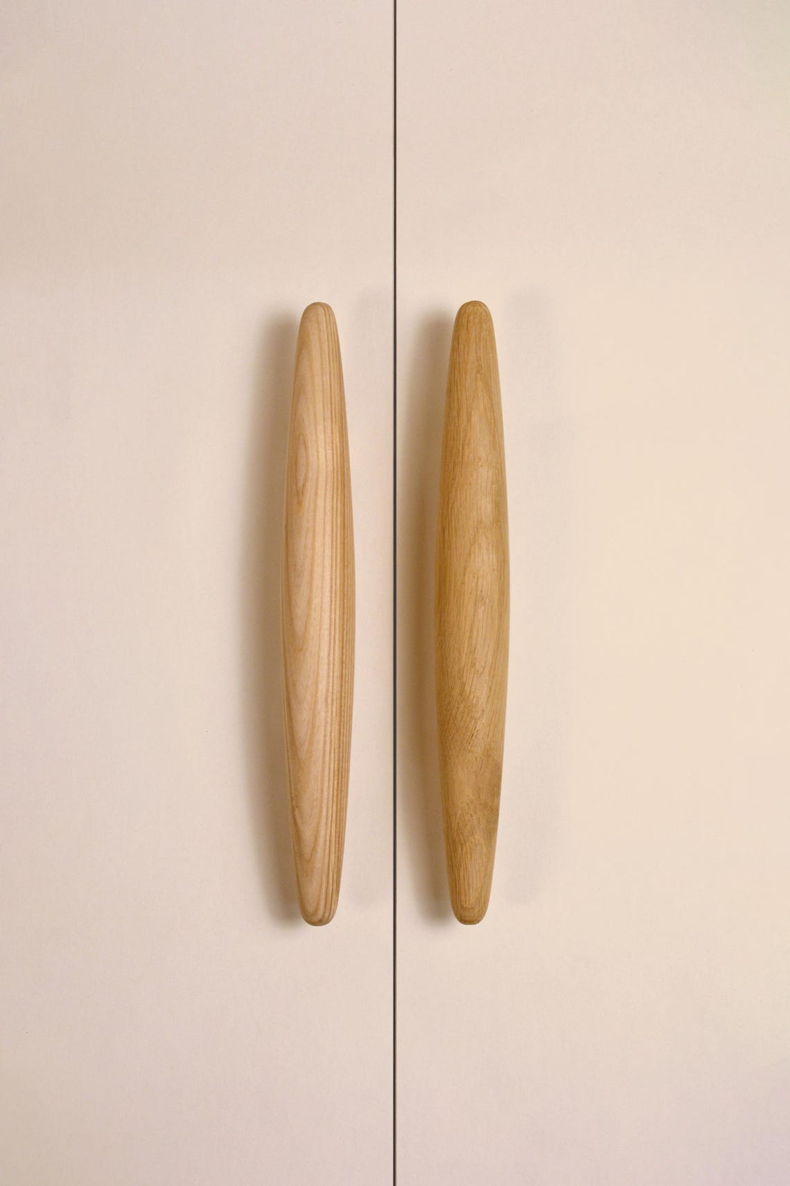 Oversized Japandi Wood Cabinet Handles – Large Modern Oak & Ash Pulls ...