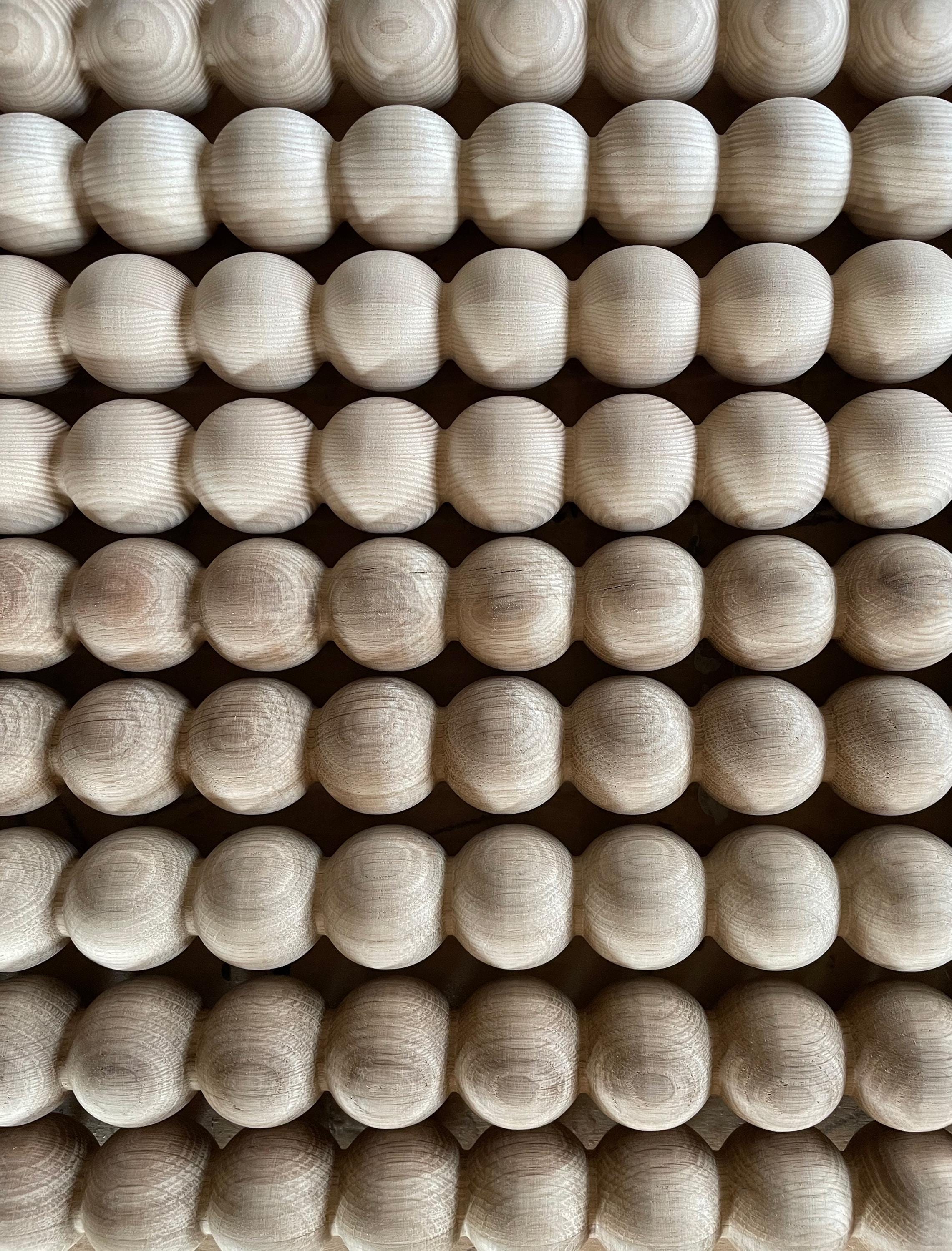 Large Beaded Wood Handles – Oversized Oak & Ash Cabinet Pulls ...
