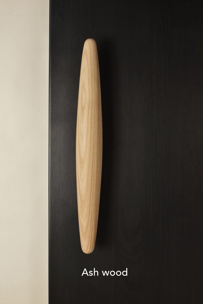 Oversized Japandi Wood Cabinet Handles – Large Modern Oak & Ash Pulls ...