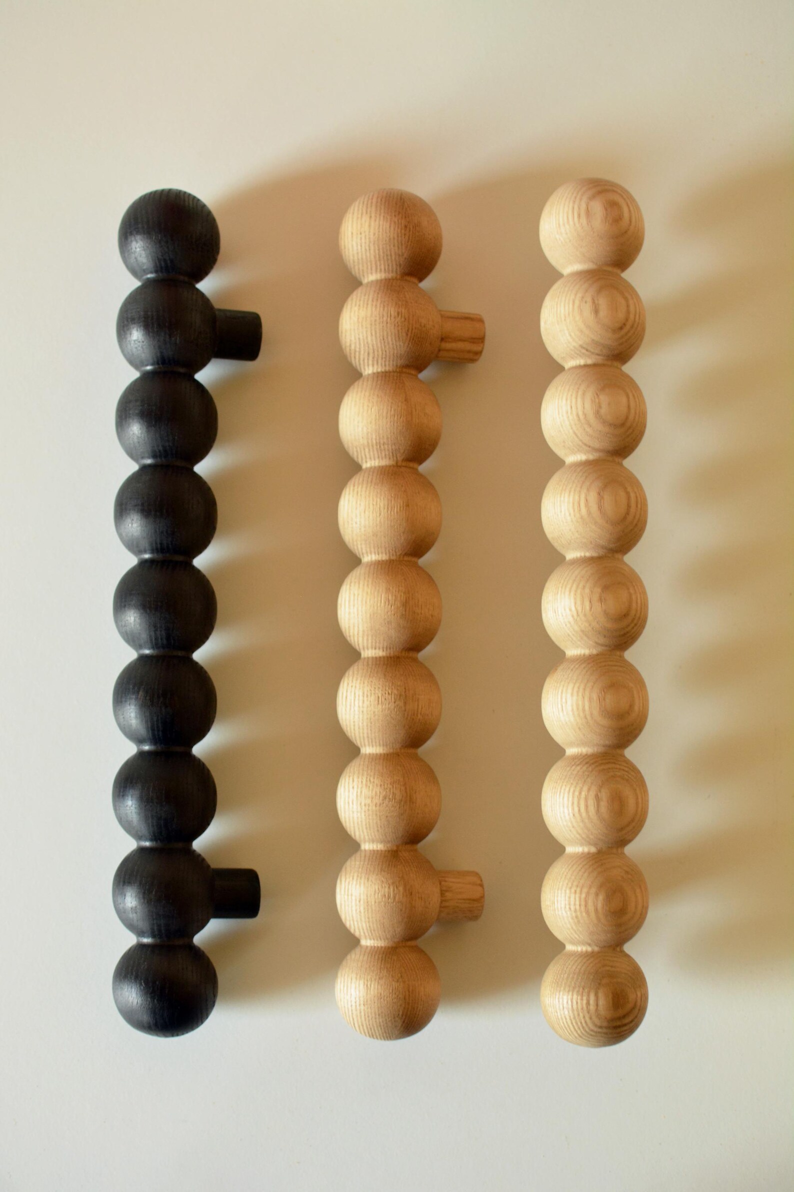 Large Beaded Wood Handles – Oversized Oak & Ash Cabinet Pulls ...