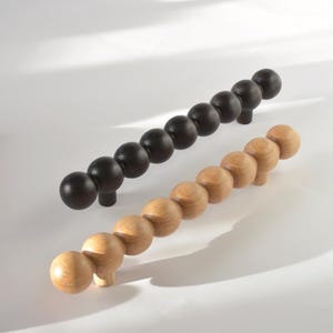 Large Beaded Drawer Handles – Handmade Oak & Ash Wood Cabinet Pulls ...