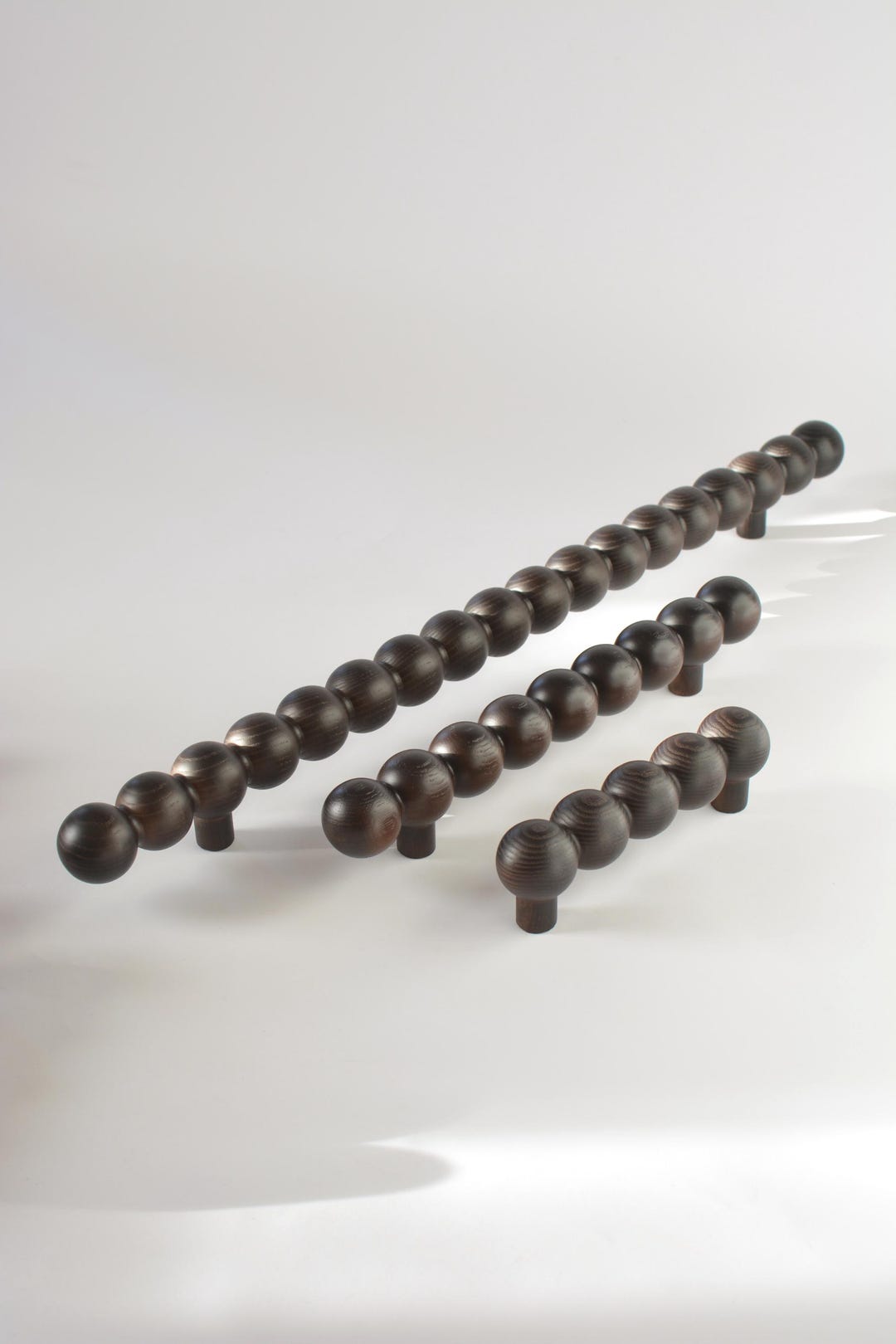 Large Beaded Wood Handles – Oversized Oak & Ash Cabinet Pulls ...