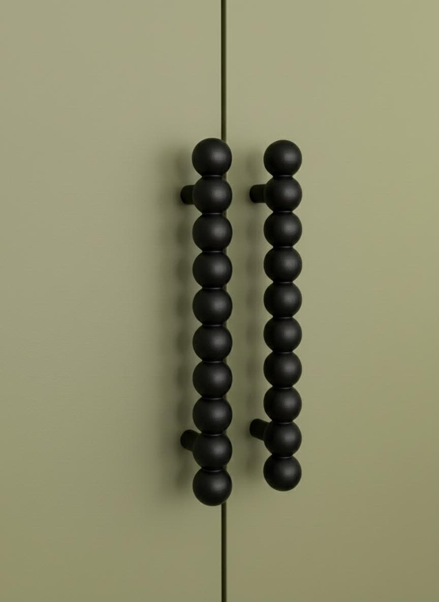 Large Beaded Wood Handles – Oversized Oak & Ash Cabinet Pulls ...