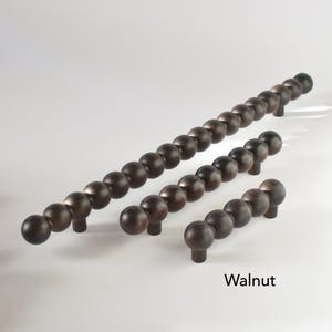 Large Beaded Drawer Handles – Handmade Oak & Ash Wood Cabinet Pulls ...