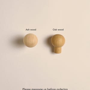 Large Beaded Drawer Handles – Handmade Oak & Ash Wood Cabinet Pulls ...