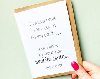 Funny Bladder Card - Etsy