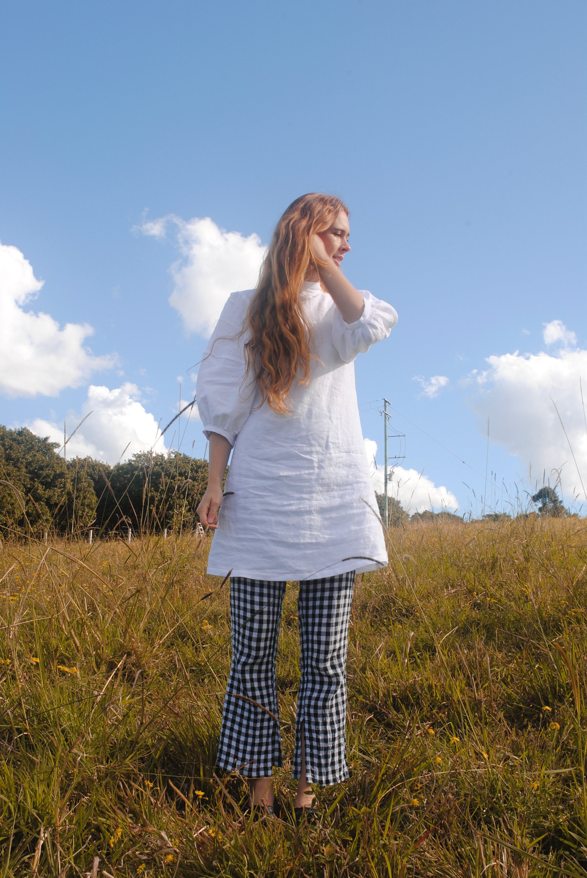 Elizabeth 100% Flax Linen Flare High Waist Pants - Etsy