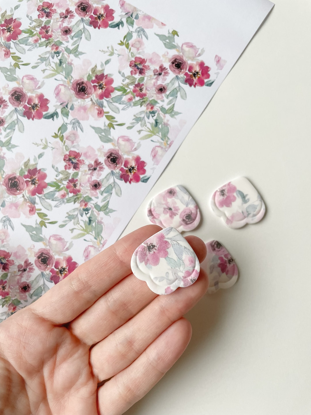 Transfer Paper for Polymer Clay, Floral Transfer Paper, Flower Transfer ...