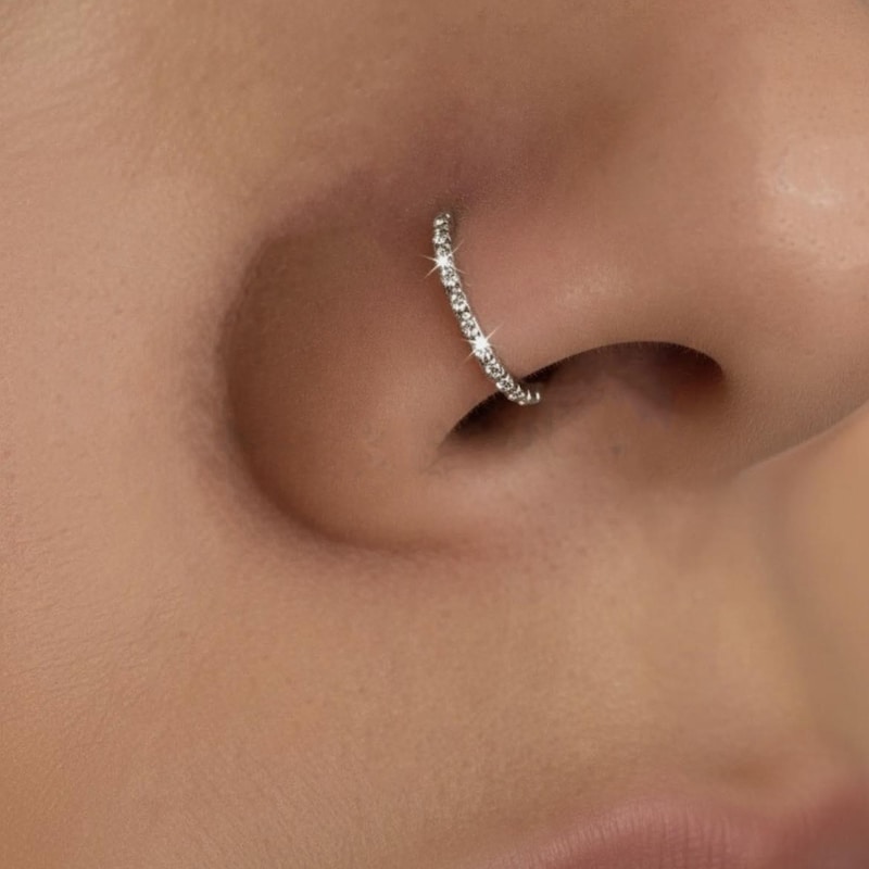 Clicker Dainty Nose Ring - Etsy UK