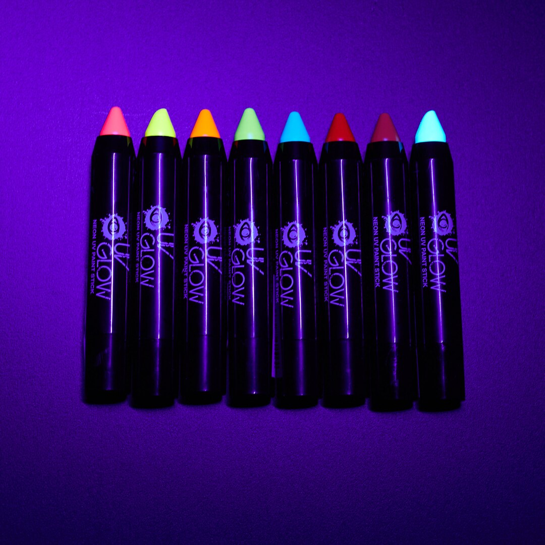 Neon UV Face Paint Stick Body Crayon by UV Glow 3.2g - Etsy