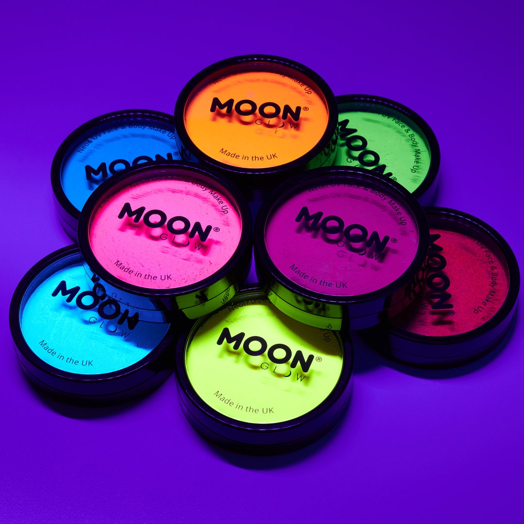Neon UV Pro Face Paint Cake Pots by Moon Glow 36g - Etsy