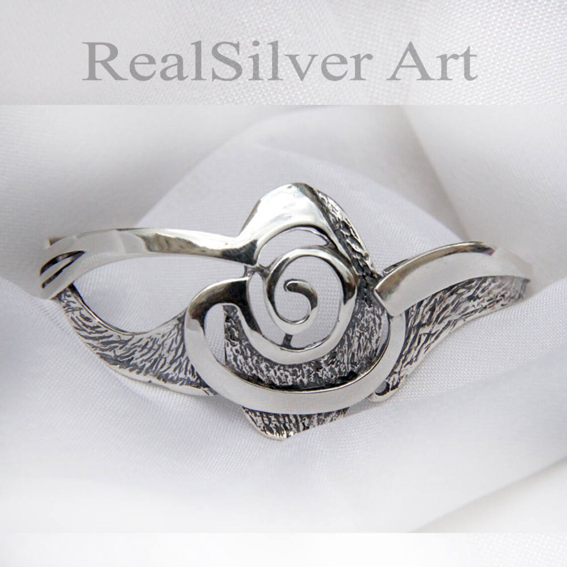 Solid Silver Bracelet/ Silver Cuff/ Sterling Silver - Etsy