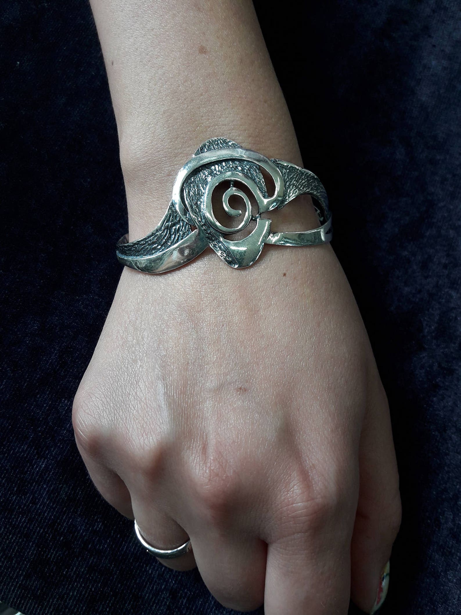 Solid Silver Bracelet/ Silver Cuff/ Sterling Silver Bangle/bracelet ...