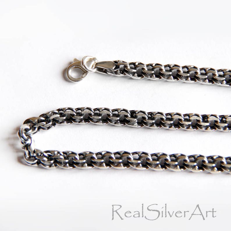 Solid Silver Chain/handmade Jewelry/sterling Silver/necklace - Etsy