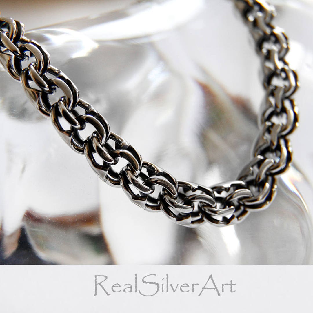 Solid Silver Chain/handmade Jewelry/sterling Silver/necklace - Etsy