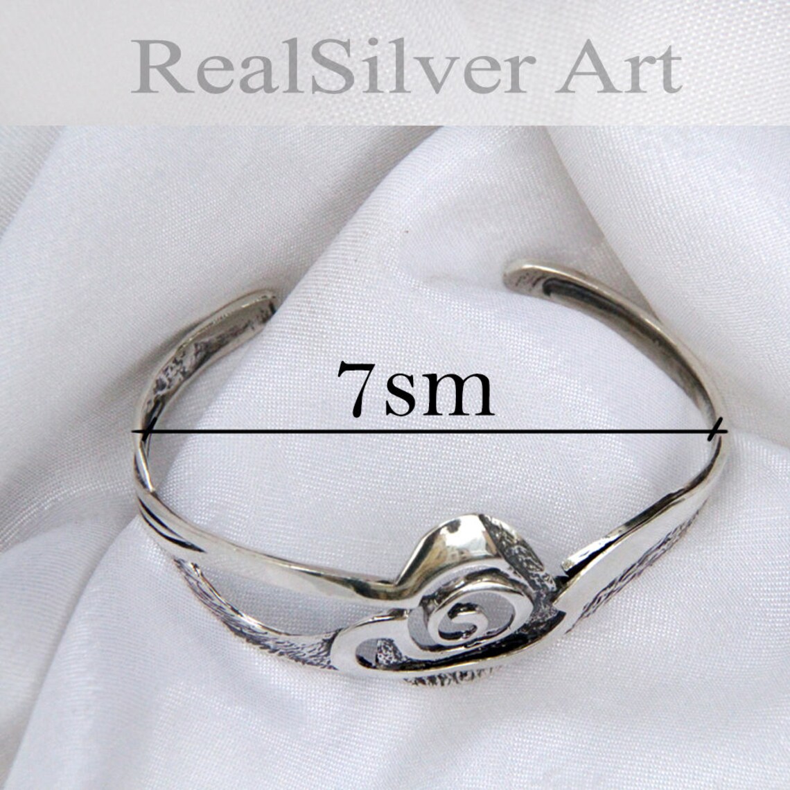 Solid Silver Bracelet/ Silver Cuff/ Sterling Silver - Etsy