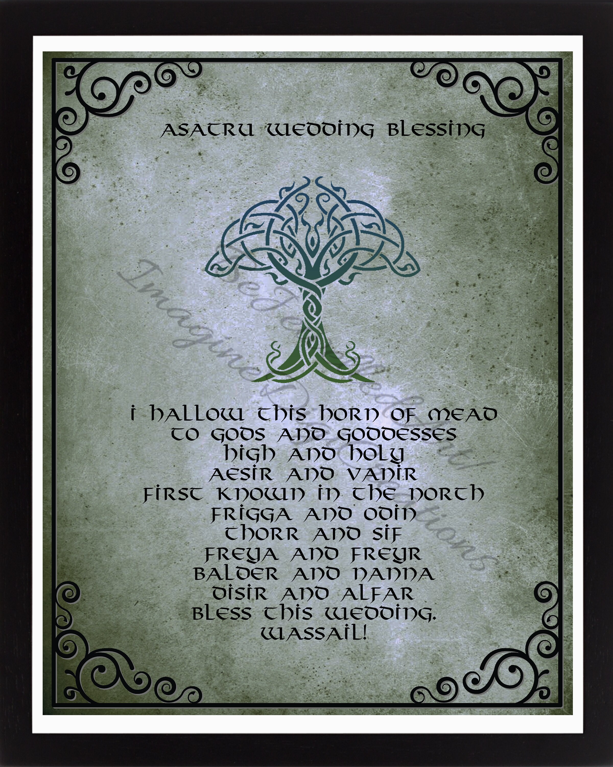 Odin Thor Loki Tree of Life Handfasting Blessing Pagan - Etsy Singapore