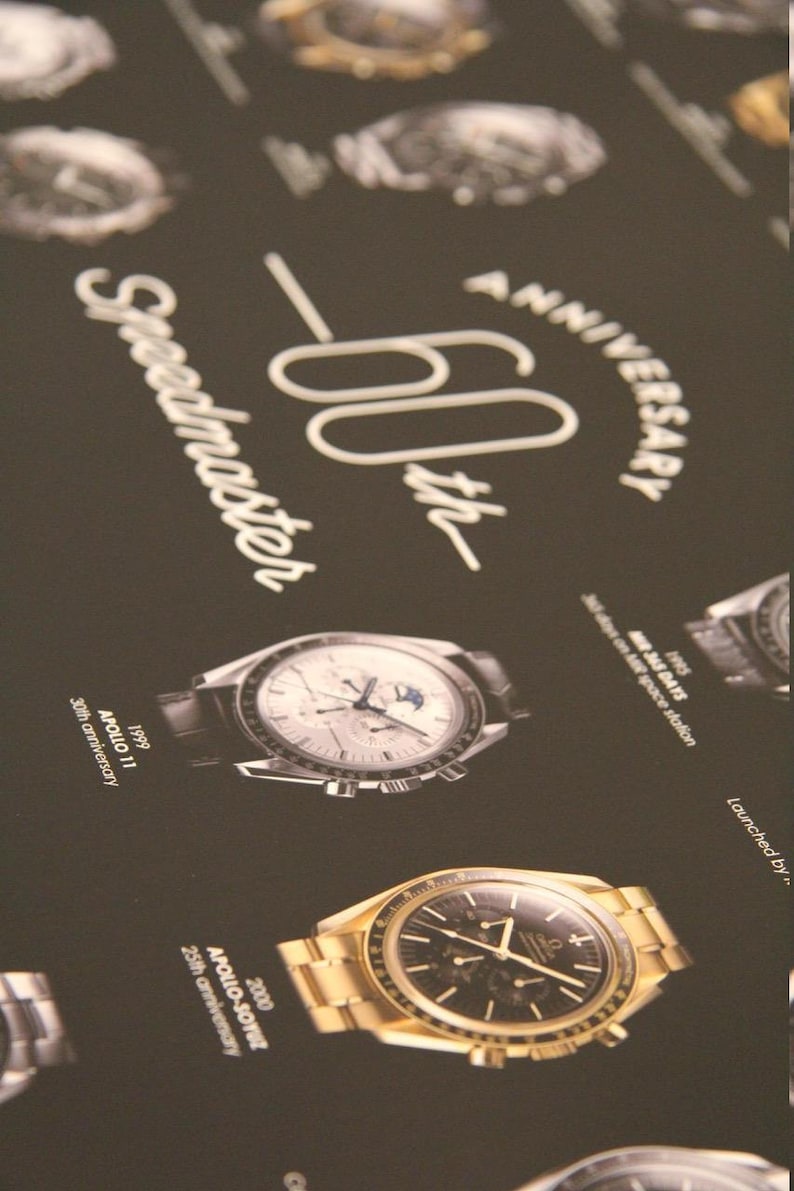 Poster Omega Speedmaster 60e Verjaardag (GROOT) - Etsy