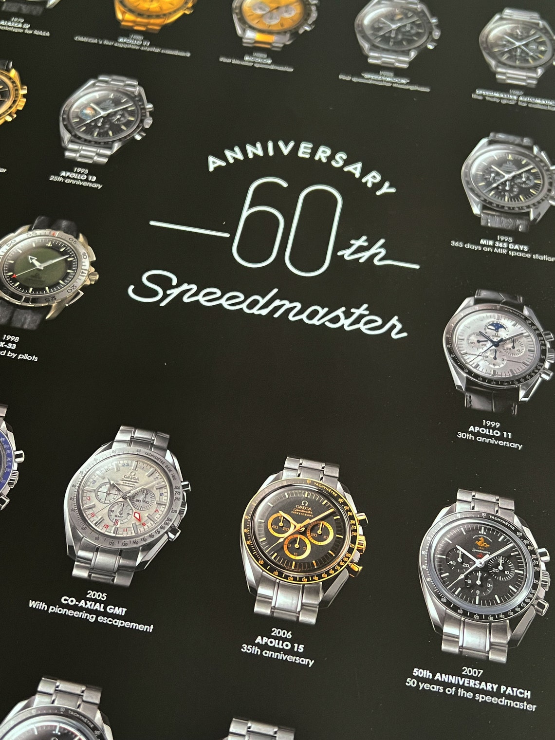 Poster Omega Speedmaster 60e Verjaardag medium Portret - Etsy