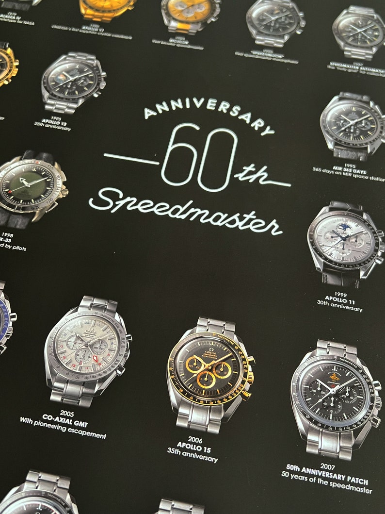 Poster Omega Speedmaster 60e Verjaardag medium Portret - Etsy