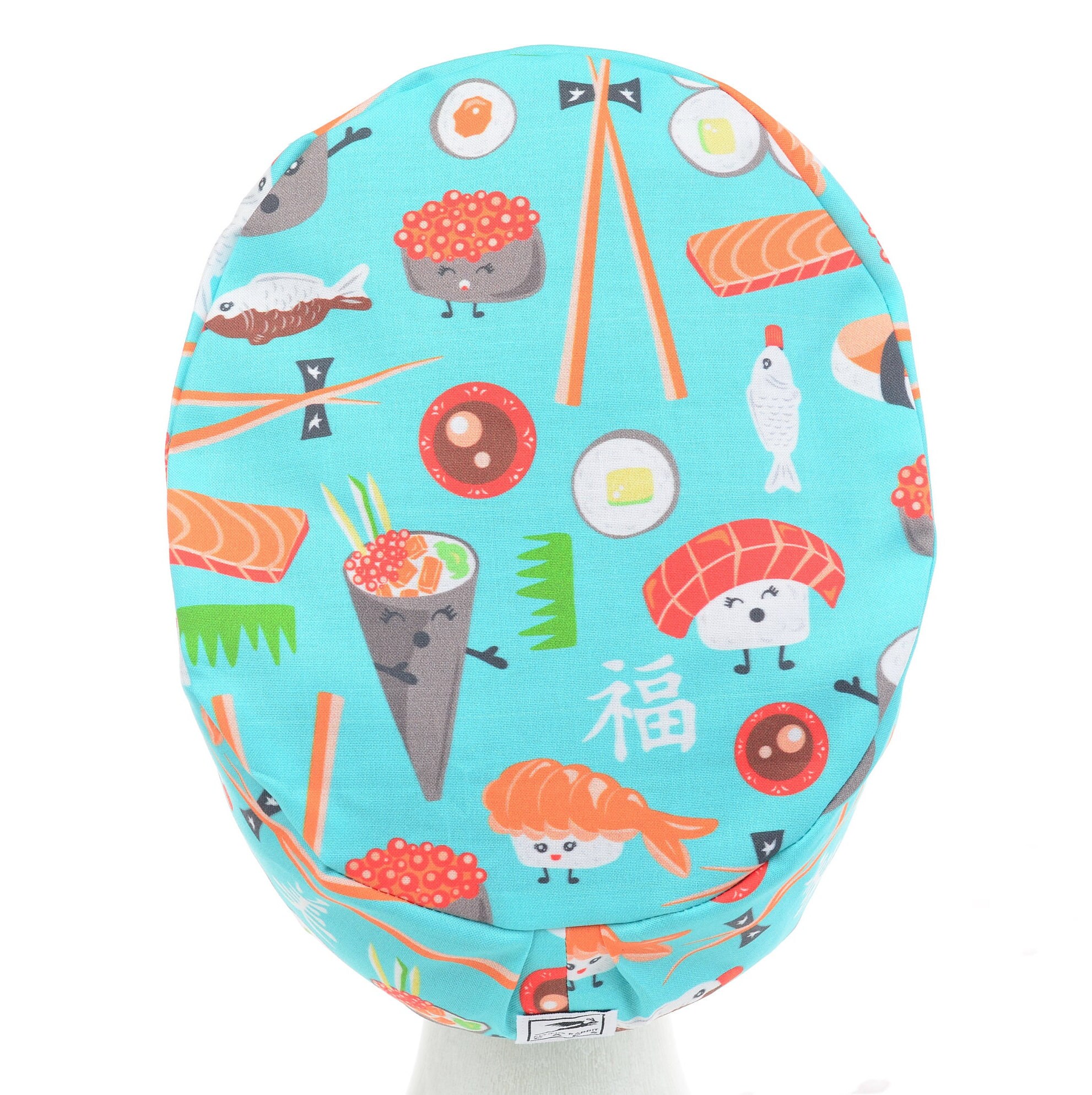 Sushi Bar Shenanigans Satin Lining Option Scrub Cap Euro - Etsy