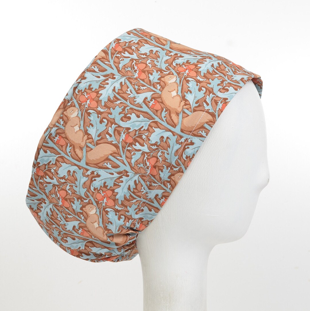 Hibernating Squirrels Satin Lined Option Scrub Cap Euro - Etsy