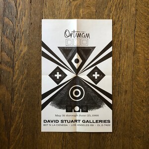 George Earl Ortman Exhibition Announcement Lithograph, David Stuart ...