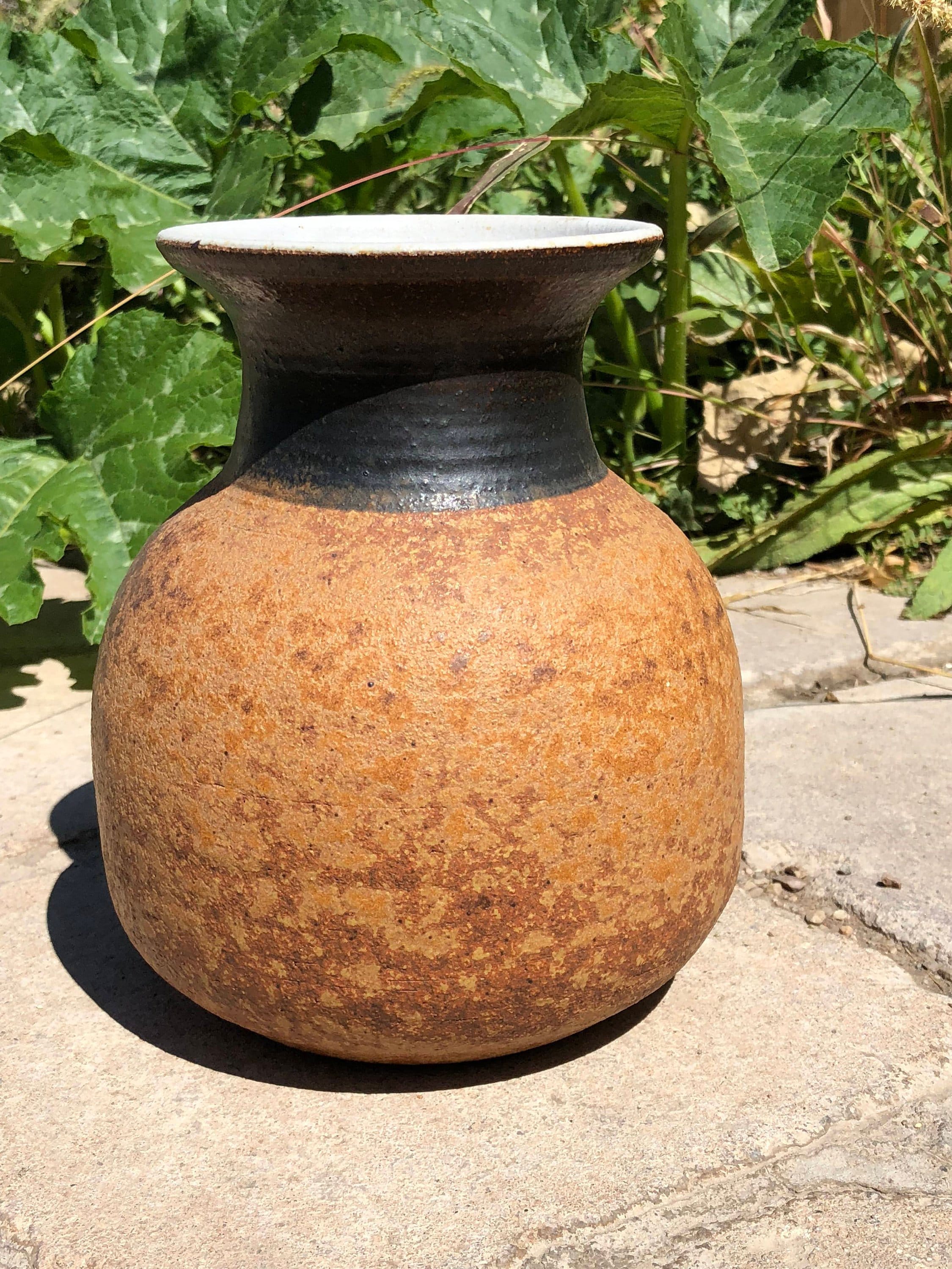 Stoneware Ceramic Weed Pot or Vessel / Jar by Victoria - Etsy