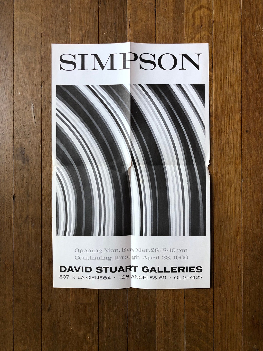 David Simpson, Exhibition Poster / Invitation, David Stuart Galleries ...