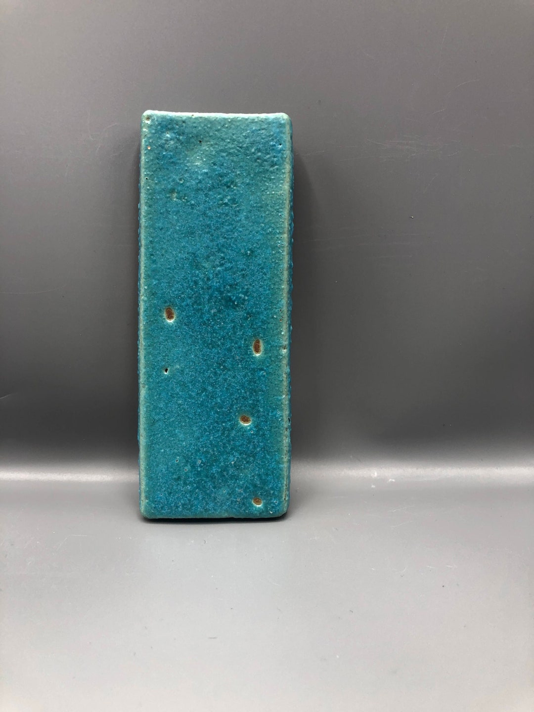 Doyle Lane Studio Ceramic Tile in Blue Glaze With 4 Dimples - Etsy