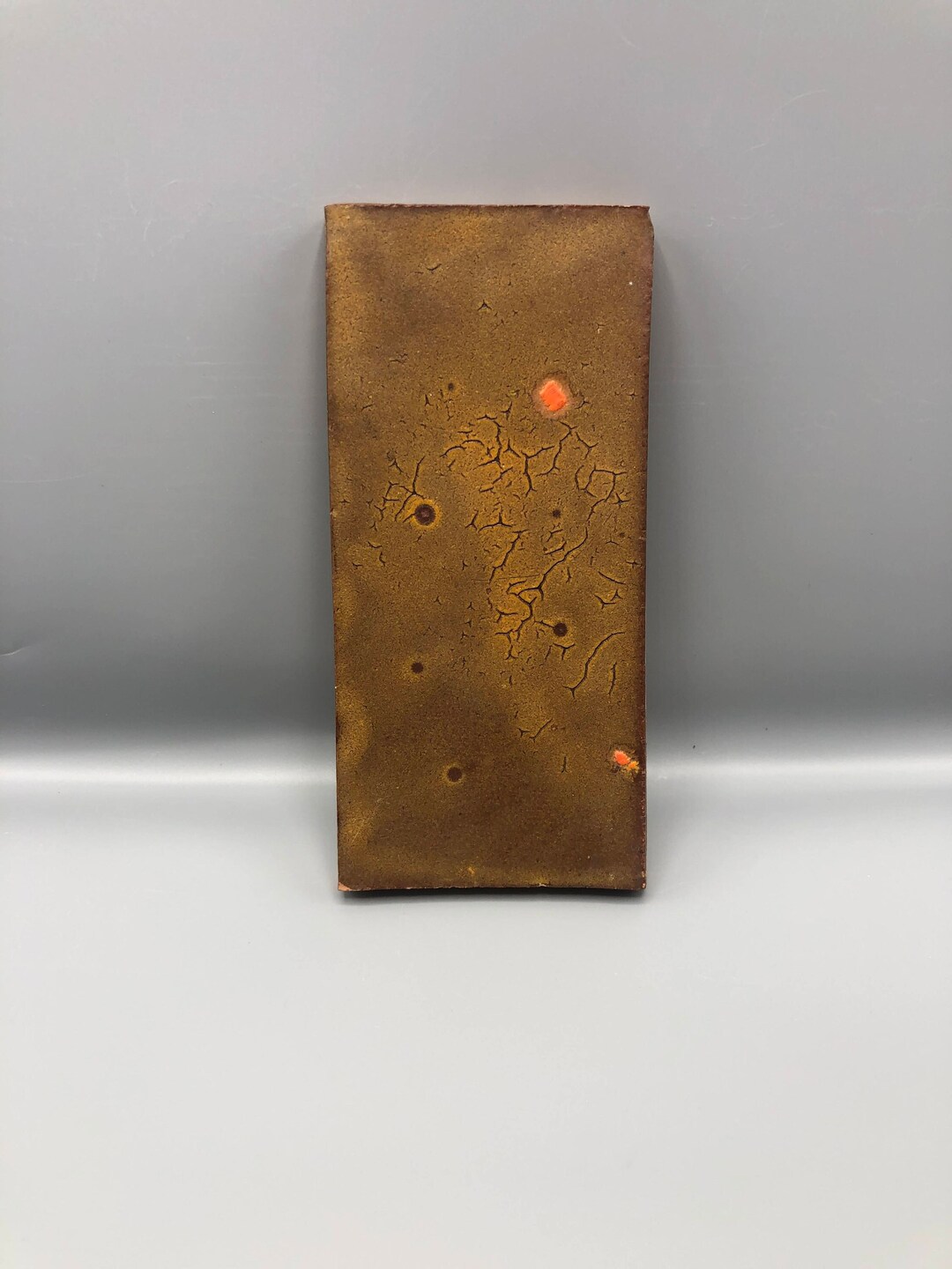 Doyle Lane Vintage Studio Ceramic Tile in a Bronze Yellow Glaze - Etsy