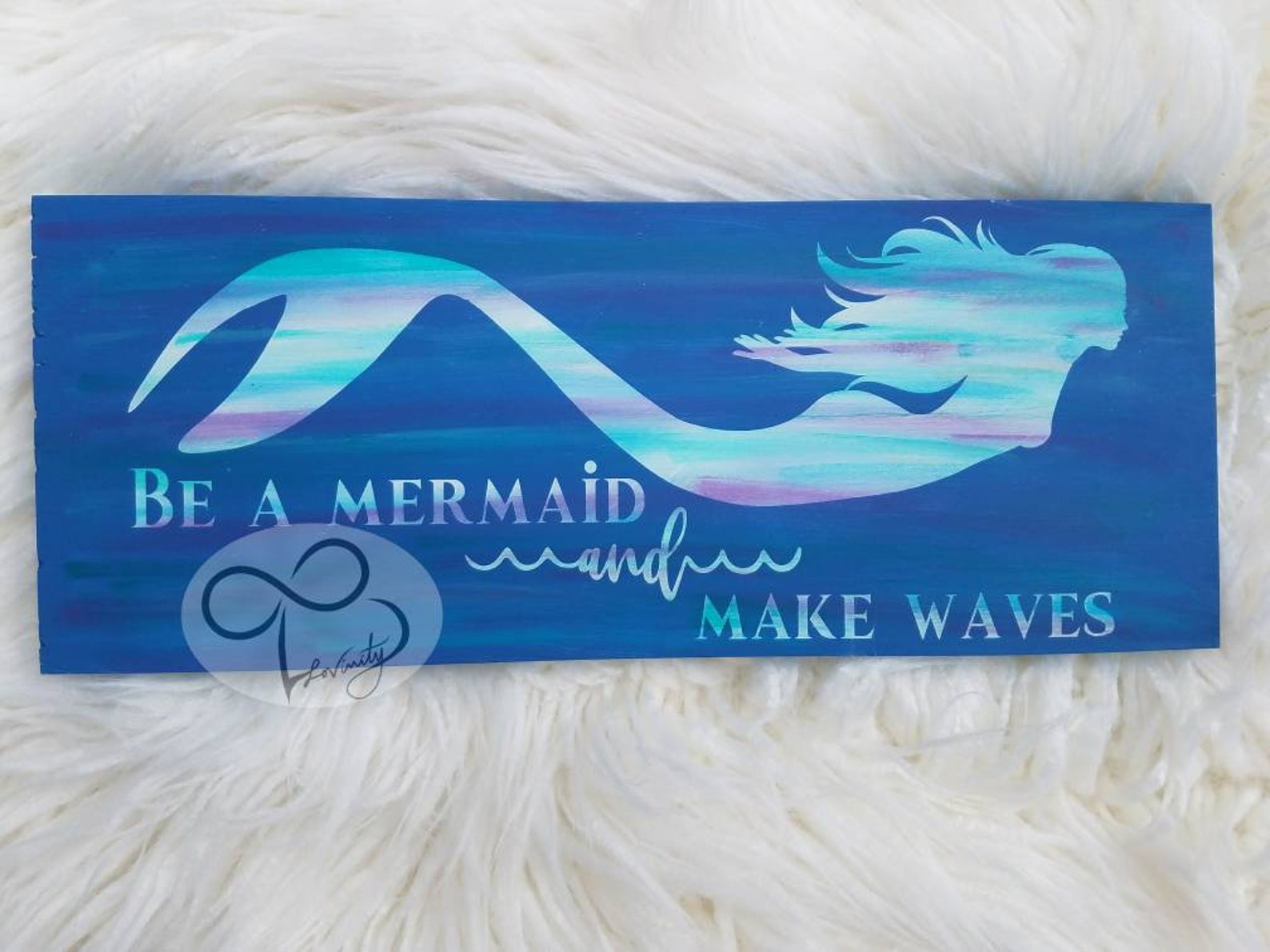 Be A Mermaid and Make Waves / Under the Sea / Inspirational | Etsy