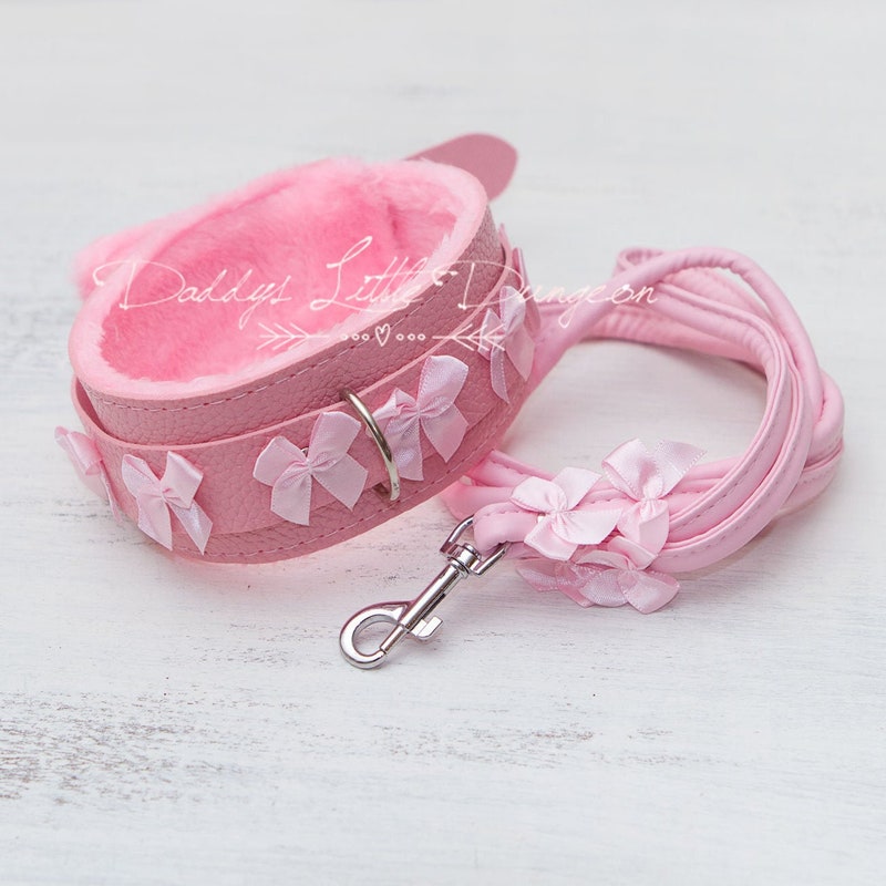 Pink Bondage Collar Etsy