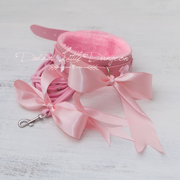 Pink Bondage Collar Etsy