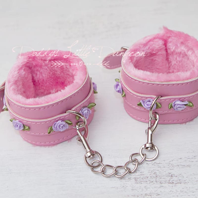Pink Fuzzy Handcuffs - Etsy