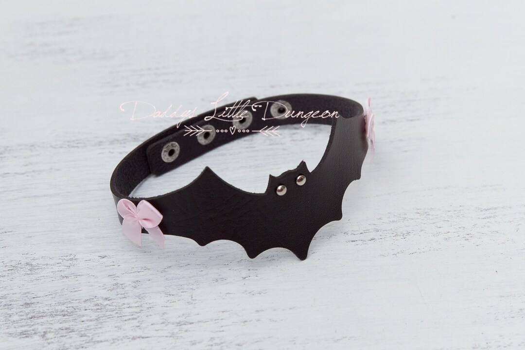 Bat Lover - Gothic Bat Choker - Black & Pink Collar - Cute Kawaii ...