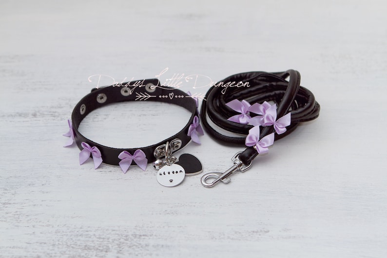 DDLG Gothic Personalizable Pet Play Bondage Collar & Leash Set Fox ...