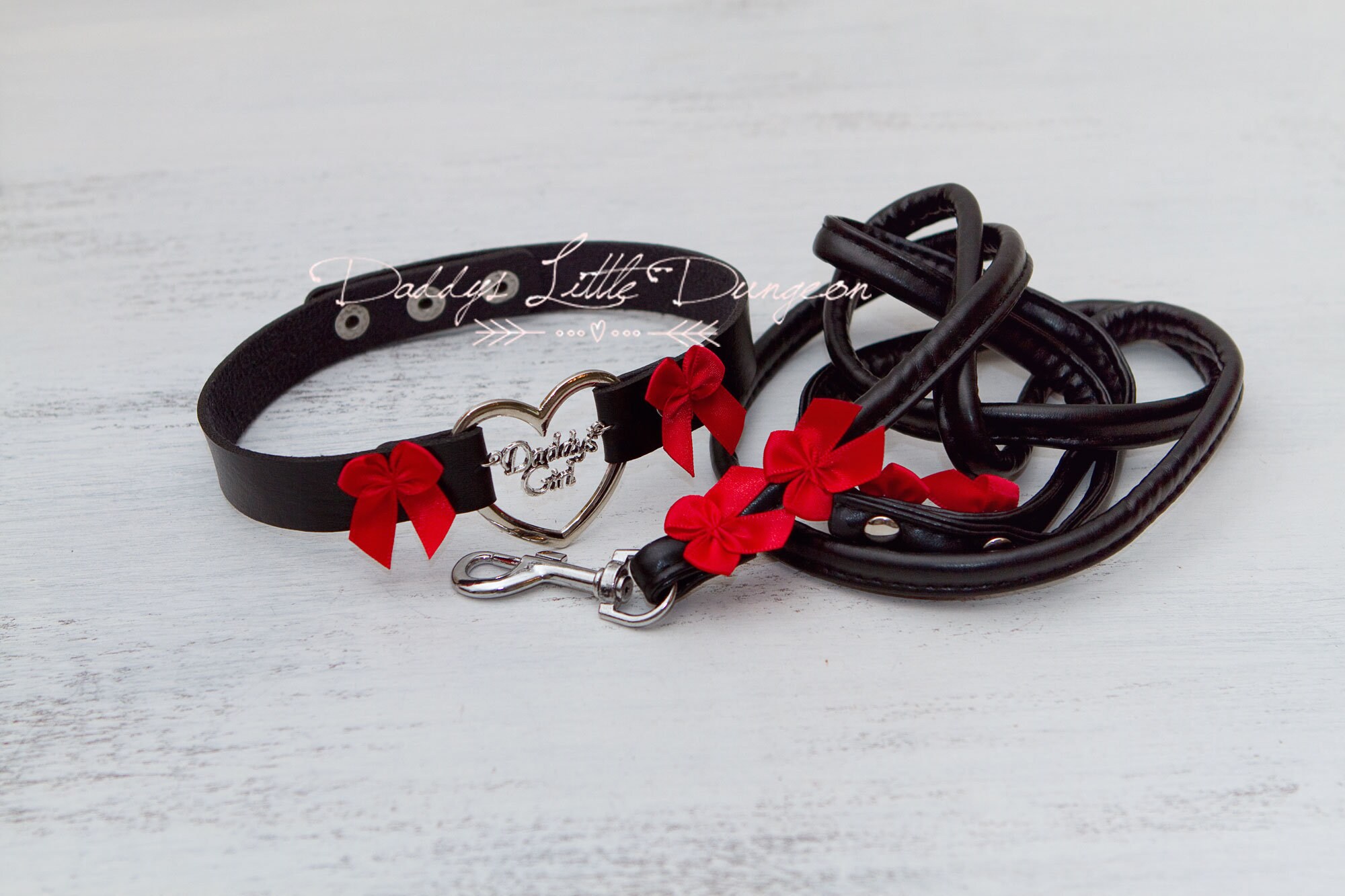 DDLG Pretty Black BDSM Gothic Daddy's Girl Collar Leash | Etsy Australia