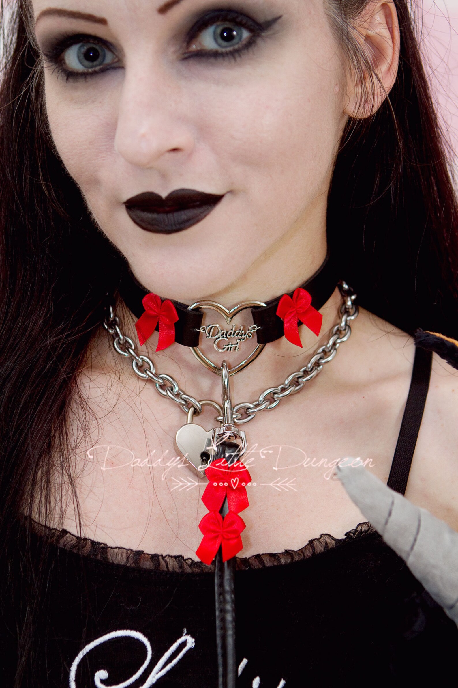 Ddlg Pretty Gothic Daddys Girl Bdsm Bondage Collar And Etsy