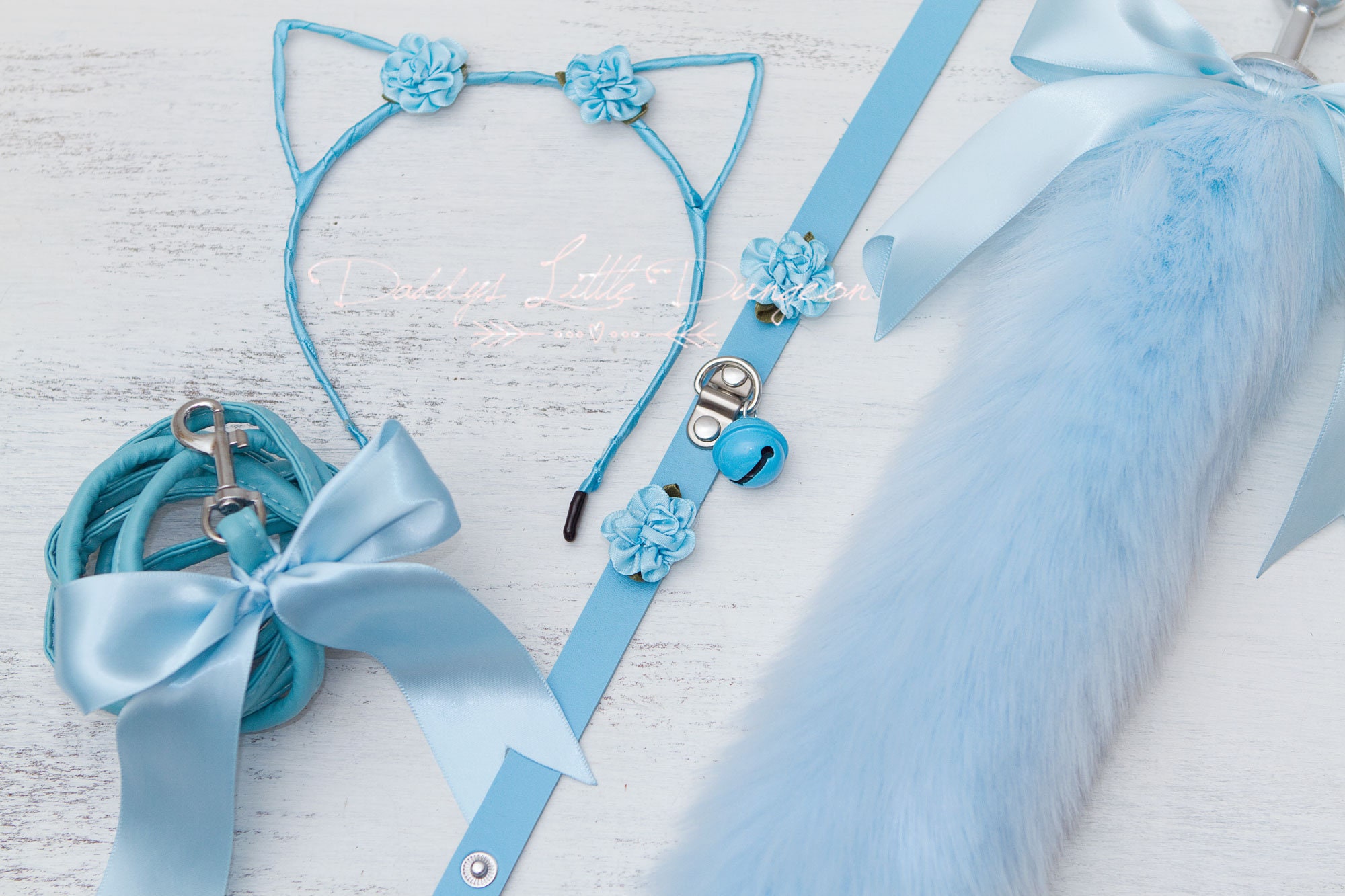 18 Pretty Pet Play Starter Set Fox Kitty Ears Collar Leash | Etsy