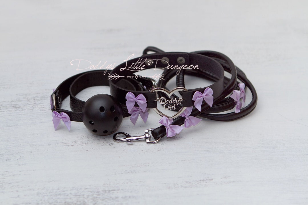 DDLG Pretty Black BDSM Gothic Daddy's Girl Collar Leash - Etsy