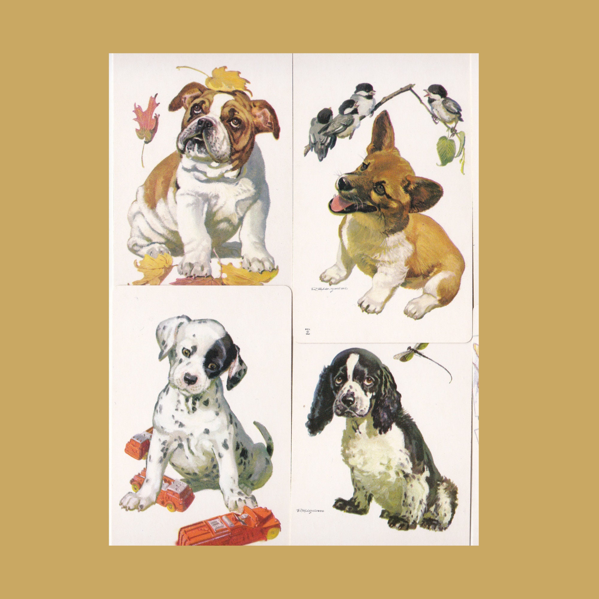 Puppy Dog Junk Journal Digital Paper Pack Prints, Playful Pups Ephemera ...