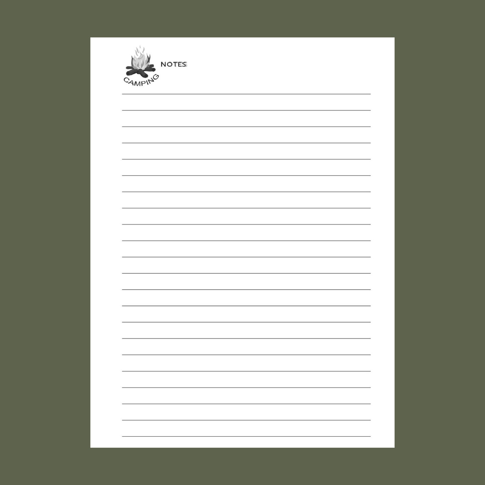 Printable Camping Hiking Log Journal Wilderness Adventures | Etsy